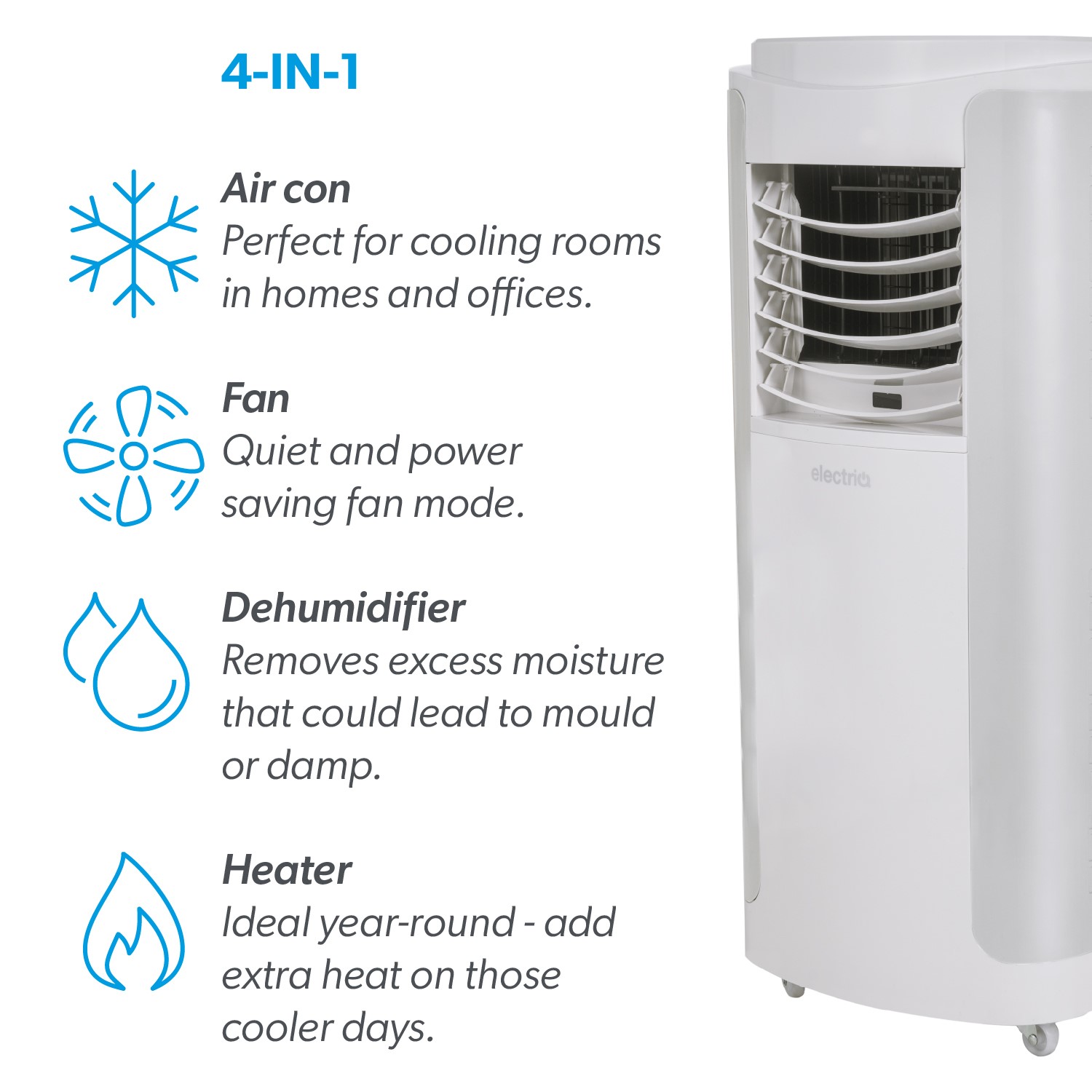 Buy Refurbished Electriq 12000 Btu 3 5 Kw Wifi Smart App 4 In 1 Air
