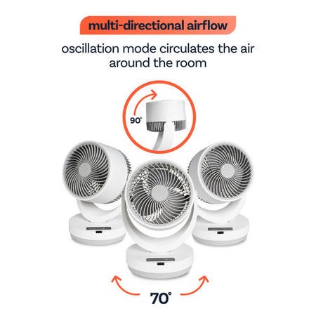 Buy electriQ 6 Inch DC Oscillating Desk Fan Whisper Quiet Low Energy from Aircon Direct