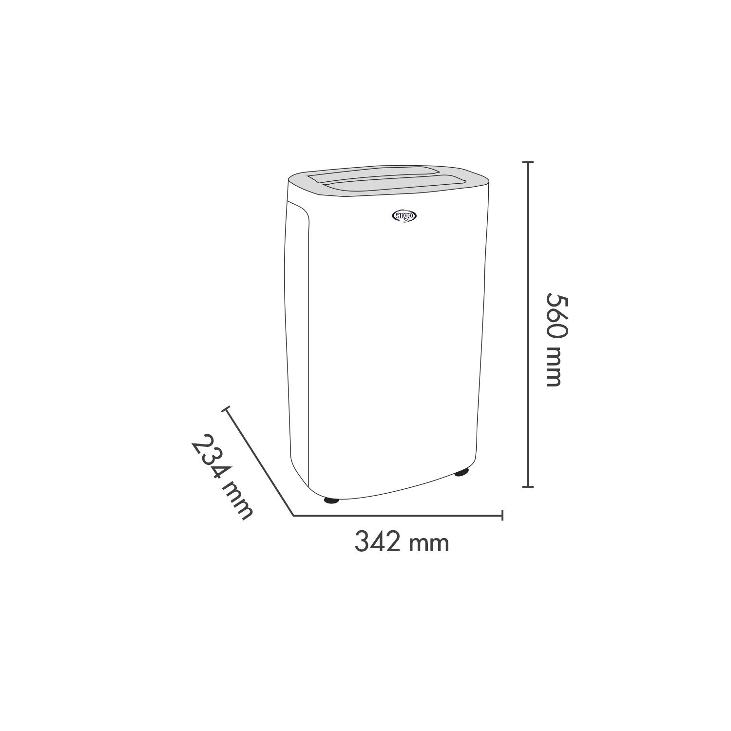Buy Argo 16 Litre Low Energy Dehumidifier with Digital Humidistat and ...