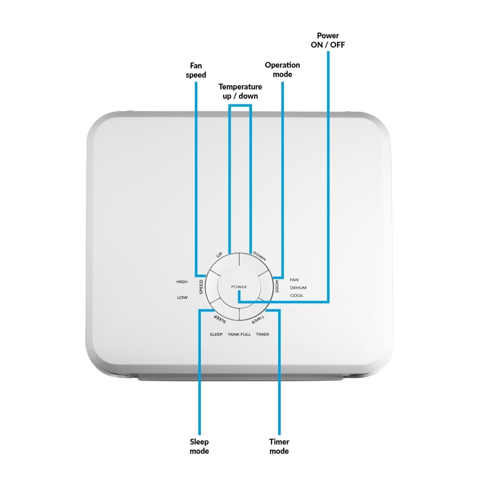Buy GRADE A2 - electriQ 12000 BTU Portable Air Conditioner for rooms up ...