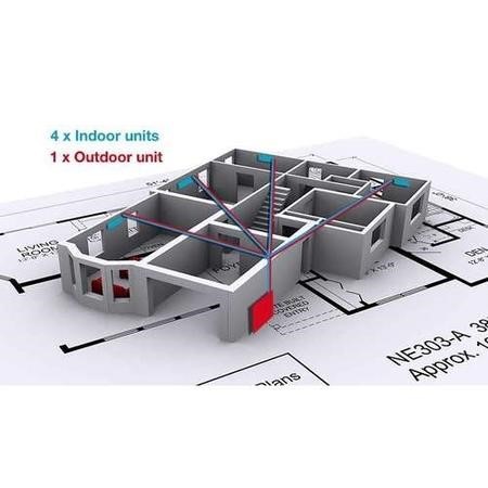 Buy electriQ iQool Multi-Split 4 x 12000 BTU Smart Wall Mounted Heat ...